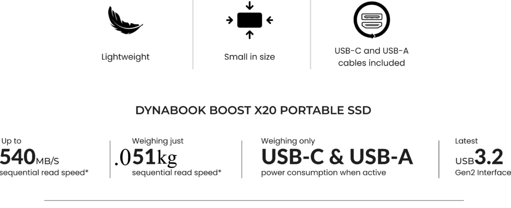 Dynabook Boost X20 Portable SSD - Dynabook
